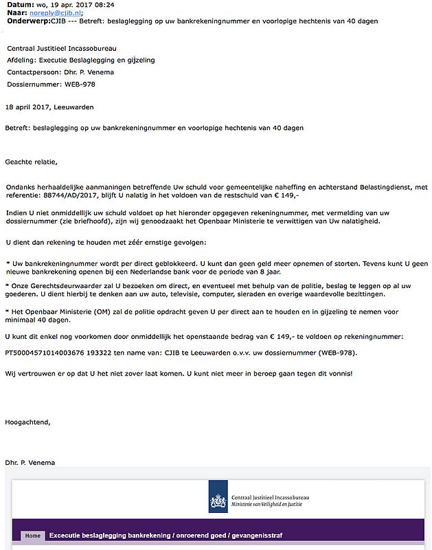 Laat Je Niet Bang Maken Door Dreigmail Cjib Opgelicht Avrotros